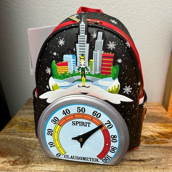 Loungefly | Bags | Loungefly Christmas Elf Clauometer Light Up Mini ...